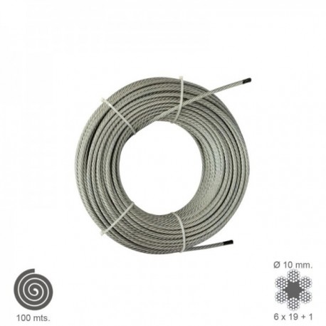 Cable Galvanizado 10 mm. (Rollo 100 Metros) No Elevacion MAURER